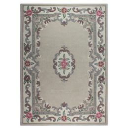 FLAIR RUGS Wollteppich &raquo;Aubusson&laquo; rechteckig 10 mm H&ouml;he Wolle, Teppich, Wohnzimmer, Schlafzimmer, Esszimmer beige Wolle B : 150cm 1 Stk., 10mm, L: 
