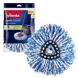 Vileda Wischbezug &raquo; H2Pro Spinmop Ersatzbezug&laquo; (Mikrofaser 1 Stk. tlg. Ersatz-Wischkopf f&uuml;r das H2PRO Spin Mop System blau gewirkt, Mikrofaser Einheitsgr&ouml;&szlig;e