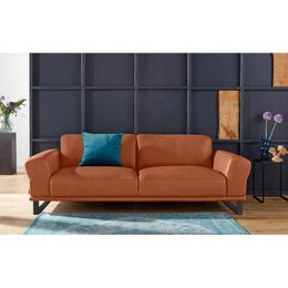 W.Schillig 2,5-Sitzer &raquo;montanaa&laquo; mit Metallkufen in Schwarz pulverbeschichtet, Breite 232 cm braun B/H/T: 232cm x 78cm x 94cm, Longlife Xtra-Leder Z69