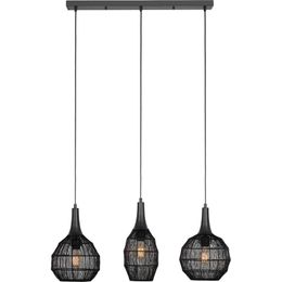 Trio Leuchten Pendelleuchte &raquo;SORAYA, 3-flammige H&auml;ngelampe mit Drahtgeflecht Lampenschirm&laquo; E27 1 Stk. warmwei&szlig; - kaltwei&szlig; exkl 3x E27 max 10W, 86 x 26