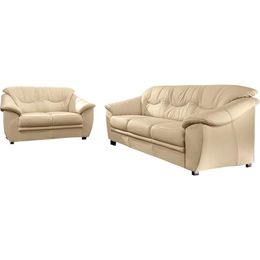 Sit & More sit&more Polstergarnitur &raquo;Top Savona&laquo; Kunstleder SOFTLUX (2-tlg.), aus je einem 2- und 3-Sitzer beige Kunstleder SOFTLUX