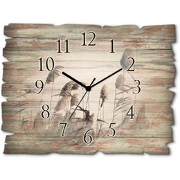 Artland Wanduhr &raquo;Gr&auml;ser&laquo; wahlweise mit Quarz- oder Funkuhrwerk, lautlos ohne Tickger&auml;usche beige B/H/T: 40cm x 30cm x 0,6cm, Funkuhr