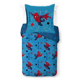 MARVEL Kinderbettw&auml;sche &raquo; Spiderman Bettbezug-Set 135x200 cm + Kissenbezug 80x80 cm&laquo; 2 tlg. 100 % Baumwolle, maschinenwaschbar, wendbar blau Washed 
