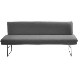K+w Komfort & Wohnen K+W Komfort & Wohnen Polsterbank 1 Stk. tlg. Spitzkissenoptik, Sitzsteppung, hoher Sitzkomfort, in 2 Gr&ouml;&szlig;en w&auml;hlbar grau B/H/T: 195cm x 87cm x 65cm, 
