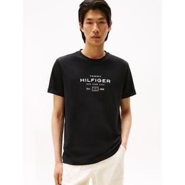 Tommy Hilfiger Herren T-Shirt &raquo;HILFIGER STACK GRAPHIC TEE&laquo; Regular fit mit Rundhalsausschnitt schwarz XXL