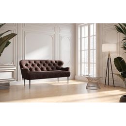 OTTO home 2,5-Sitzer &raquo;Amber&laquo; mit Knopfheftung,in verschieden Stoffarten braun 100% Polyester B/H/T: 173cm x 97cm x 87cm, Luxus-Microfaser in 