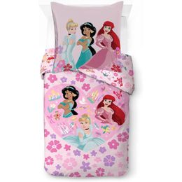 Disney Kinderbettw&auml;sche &raquo; Princess Wonderful&laquo; 2 100% Baumwolle rosa Linon, Obermaterial: 100% Baumwolle B/L: 135cm x 200cm, 1 Stk., 1 Stk., Linon, B/L: 80cm 
