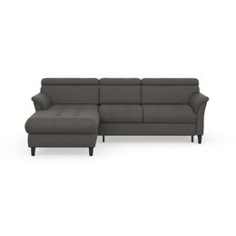 Sit & More sit&more Ecksofa &raquo;Marano L-Form&laquo; inklusive Kopfteilverstellung, optional Schlaffunktion & Bettkasten grau 100% Polyester B/H/T: 257cm x 166cm, Luxus-