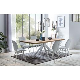 Home Affaire Esstisch &raquo;Tristan natur&laquo; mit echter Baumkante beige B/H/T: 180cm x 77cm x 90cm