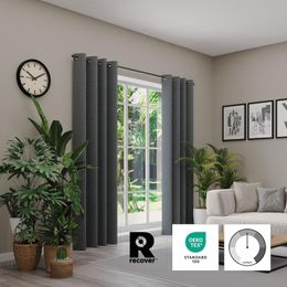 Neutex for you! Vorhang &raquo;Monza Eco&laquo; &Ouml;sen 1 Stk. tlg. grau Baumwolle, Polyester 245cm, &Ouml;sen, 146cm