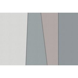 Livingwalls living walls Fototapete &raquo;Walls by Patel Layered Paper 1&laquo; glatt Vlies, Wand, Schr&auml;ge blau Vlies B/L: 4m x 2,7m