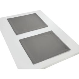 Adam Platzset &raquo;Uni Collection Light&laquo; grau Obermaterial: 100% Baumwolle B/L: 30cm x 40cm, 2 Stk., Bio-Baumwolle, eckig