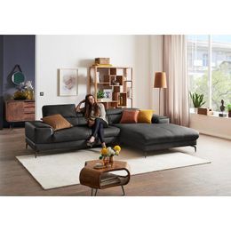 W.Schillig Ecksofa &raquo;Piedroo, Designsofa mit tollem Sitzkomfort, elegant und bequem, L-Form&laquo; Kopfteilverstellung, wahlweise mit Sitztiefenverstellung, 