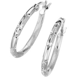 Firetti Damen Paar Creolen &raquo;Schmuck Geschenk Silber 925 Ohrschmuck Ohrringe Diamantierung&laquo; silber Silber 925 (Sterlingsilber)
