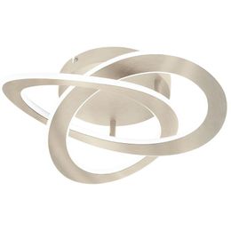 Eglo Deckenleuchte &raquo;ROLIMARE&laquo; LED-Modul 1 Stk. Neutralwei&szlig; Deckenleuchte in nickel aus Alu - 35W - Neutralwei&szlig; grau H: 13cm, 1 Stk.