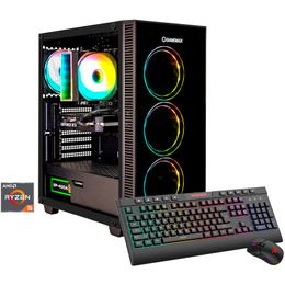 GAMEMAX Gaming-PC &raquo;Draco XD 8177 AMD Ryzen 5 9600X 32GB DDR5 1TB SSD RTX 5060&laquo; Windows 11, DDR5 RAM schwarz WLAN AC (WIFI-5), Gigabit Ethernet , 4x 