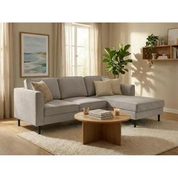 Home Affaire Ecksofa &raquo;Booster II, whlw. mit Schlaffunktion & Bettkasten, Fu&szlig; schwarz&laquo; Recamiere beidseitig montierbar,L-Form, in Cord & Struktur LEO o
