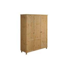 OTTO home Kleiderschrank &raquo;Juventus, Dreht&uuml;renschrank, Schrank&laquo; mit 3 T&uuml;ren, 143 cm breit, aus massiver Kiefer, FSC -zertifiziert beige Massivholz B/H/