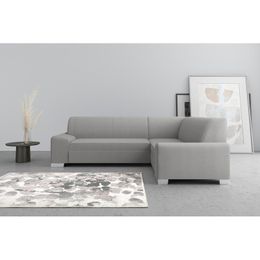 DOMO collection Ecksofa &raquo;Anzio in kubischer Formensprache, flache Armlehnen, L-Form&laquo; Wahlweise mit Bettfunktion und Federkern f&uuml;r hohen Sitzkomfort 