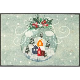wash+dry by Kleen-Tex Fu&szlig;matte &raquo;Snow Globe&laquo; rechteckig 7 mm H&ouml;he bunt Polyamid B : 50cm 1 Stk., 7mm, L: 75cm