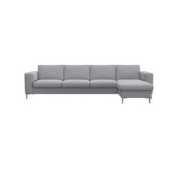 FLEXLUX Ecksofa &raquo;Fiore, super Sitzkomfort durch Kaltschaum im Sitz, L-Form&laquo; breite Armlehnen, F&uuml;&szlig;e Alu+ Eiche grau B/H/T: 295cm x 85cm x 159cm, 