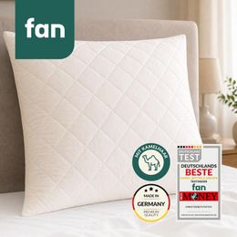f.a.n. fan Naturfaserkissen &raquo;Gobi, Kopfkissen in 40x80 & 80x80 cm, Made in Germany&laquo; F&uuml;llung: 97Wolle3sonstigeFasern 1 Stk. tlg. Kissenbezug aus Baumwolle mit
