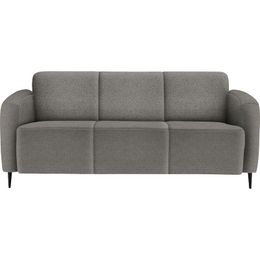 Home Affaire 3-Sitzer &raquo;Marone bequem, Breite 185cm, komfortable Wellenunterfederung&laquo; grau Luxus-Microfaser weich 100% Polyester;Struktur fein 100% 