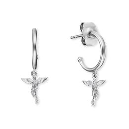 Engelsrufer Damen Paar Creolen &raquo;Engel&laquo; Made in Germany silber 12mm, Silber 925 (Sterlingsilber)