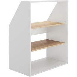 Kleiderschrank &raquo;UNDER&laquo; Schr&auml;gschrank mit einer T&uuml;r braun Holzwerkstoff Weiss, B/H/T: 91cm x 110cm x 50cm, 2 Einlegeboden, Basic