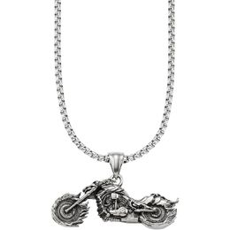 Bruno Banani Herren Kette mit Anh&auml;nger &raquo;Schmuck&laquo; schwarz Edelstahl, L: 55 B: 2,8mm