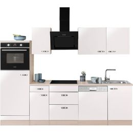Optifit K&uuml;chenzeile &raquo;Faro mit Hanseatic E-Ger&auml;ten&laquo; Breite 270 cm, T&uuml;ranschlag wechselbar wei&szlig; B/H/T: 270cm x 60cm