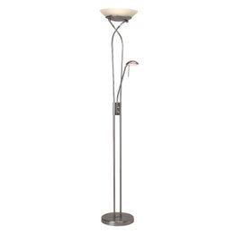 Brilliant LED Deckenfluter &raquo;Ollie&laquo; LED-Modul Lesearm, H 180cm, dimmbar, 2500lm, warmwei&szlig;, antik messingfarben wei&szlig; 2, &Oslash; 32cm H: 180cm
