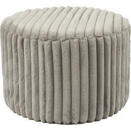 Salesfever Polsterhocker &raquo;Komfortabler Polsterhocker&laquo; Bezugstoff Oeko-Tex zertifiziert und PFC-frei grau Kunstfell-Strick (100% Polyester) B/H/T: 55cm