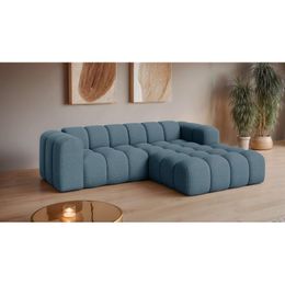 OTTO home Ecksofa &raquo;KALLIE L-Form, 248 cm - OTTO. Verl&auml;ssliche Qualit&auml;t.&laquo; Bubble Optik, moderne Steppung, hoher Sitzkomfort blau 100% Polyester B/H/T: 