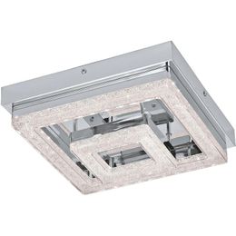 Eglo Deckenleuchte &raquo;FRADELO Deckenlampe, Stahl, Kunststoff, Glas, IP20, Flurlampe, Lampe&laquo; LED-Board 1 Stk. Warmwei&szlig; Deckenleuchte, L26 x B26 x H8,5, 