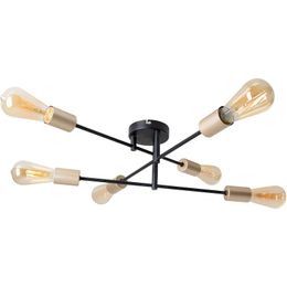 N&auml;ve n&auml;ve Deckenleuchte &raquo;Modo&laquo; E27 1 Stk. individuell verstellbar, E27 max. 40W, Gestell: schwarz/Fassung: gold gold 6, H: 17,5cm, 1 Stk.