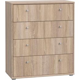 FORTE Kommode &raquo;Tempra, Kommode, 4 Schubk&auml;sten, H&ouml;he 85,5 cm&laquo; Breite 73,7 cm braun B/H/T: 73,7cm x 85,5cm x 34,8cm, 4 Stk.