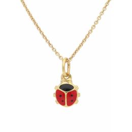 Firetti Damen Kette mit Anh&auml;nger &raquo;Schmuck Geschenk Silber 925 Halsschmuck Halskette Ankerkette K&auml;fer&laquo; rot Silber 925 (Sterlingsilber), L: 36 B: 1mm