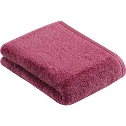 Vossen Badetuch &raquo;Vegan Life&laquo; 100% vegan lila Webfrottier, Obermaterial: 100% Baumwolle B/L: 67cmx140cm, 1 Stk., Webfrottier