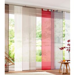 OTTO home Schiebegardine &raquo;Xanten&laquo; Schlaufen 2 Stk. tlg. 2-er Set, mit Beschwerungsstangen, Breite: 57 cm, Fl&auml;chenvorhang grau Voile, Polyester 295cm, 