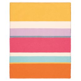 Biederlack Plaid &raquo;Plaid Summer&laquo; sommerliches Plaid mit Fransen Baumwolle, Polyacryl B/L: 130cm x 170cm
