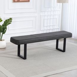 Duo Collection Sitzbank &raquo;Tara Bank&laquo; Hochwertiger Mikrofaserbezug, mit Federkern, bis 260 kg belastbar grau 100% Polyester B/H/T: 180cm x 52cm x 40cm, Microfaser