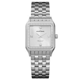 Jacques Lemans Damen Quarzuhr &raquo;Antwerpen Diamond&laquo; Armbanduhr, Damenuhr, Edelstahlarmband, Lab Grown Einheitsgr&ouml;&szlig;e