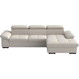 Sit & More sit&more Ecksofa &raquo;Viola, L-Form, B: 260 cm&laquo; optional Schlaffunktion,inkl Armteil- & Kopfteilverstellung beige 100% Polyester B/H/T: 260cm x 73cm x 