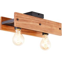 Brilliant Deckenleuchte &raquo;Calandra&laquo; E27 1 Stk. E27, Metall/Holz, schwarz/holz schwarz 2, H: 11,7cm, 1 Stk.