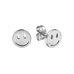 Firetti Damen Paar Ohrstecker &raquo;Schmuck Geschenk Ohrschmuck Smile&laquo; silber 8mm, Edelstahl