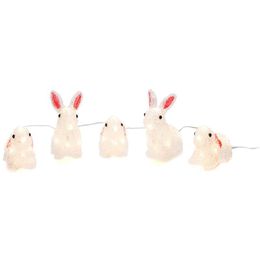 Konstsmide LED-Lichterkette &raquo;Osterhase, Osterdeko aussen&laquo; 40 warm wei&szlig;e Dioden transparent Dioden 40 Stk., Gesamtl&auml;nge 9m