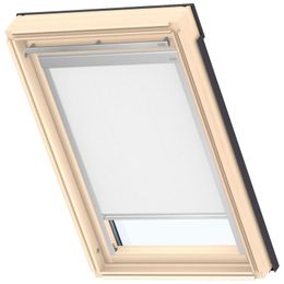Velux Verdunklungsrollo &raquo;DBL C04 4288&laquo; verdunkelnd Verdunkelung ohne Bohren in F&uuml;hrungsschienen alufarbene F&uuml;hrungsschienen & Griffleiste wei&szlig; 