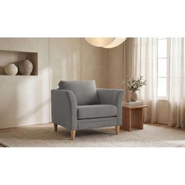OTTO home Sessel &raquo;Arellano, Breite 93 cm&laquo; klassisches Design, mit Massivholzf&uuml;&szlig;en, Webstoff fein, Chenille 100% polyester Chenille, B/H/T: 93cm x 87cm