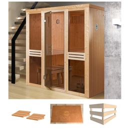 Weka Sauna &raquo;Kaarina 2&laquo; ohne Ofen beige ohne Ofen, (ohne Ofen)